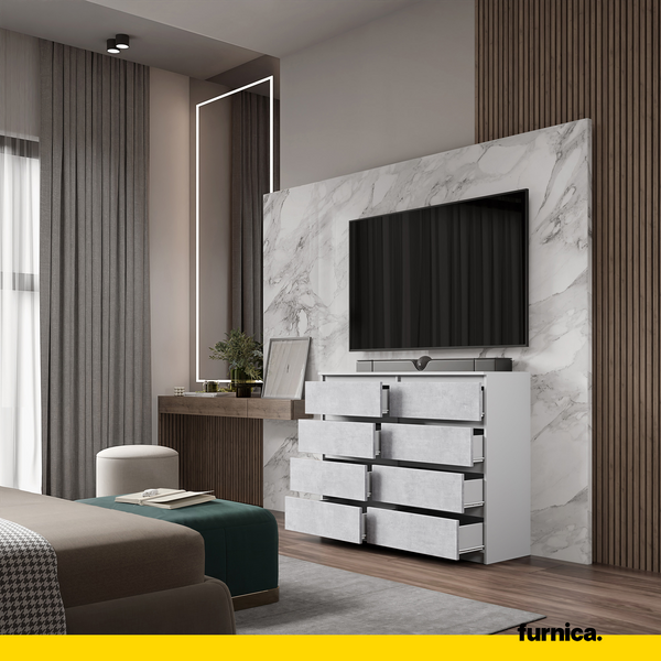 GABRIEL - Chest of 8 Drawers - Bedroom Dresser Storage Cabinet ...