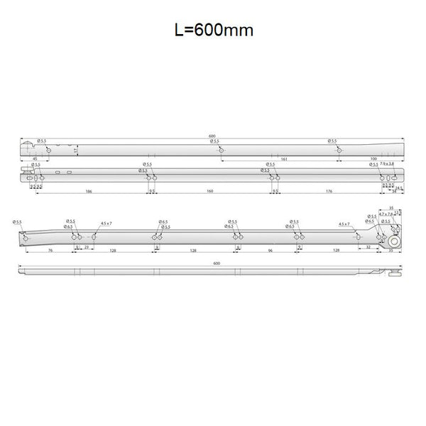 Set of POM Roller Slides White - Furnica